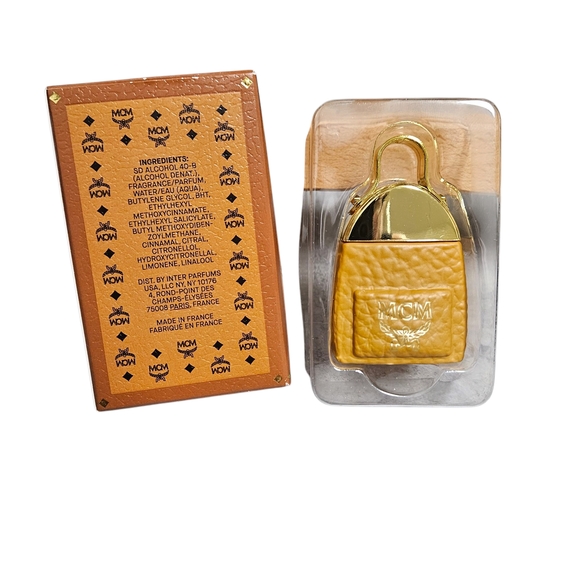 MCM | Accessories | Mcm Gold And Tan Bag Charm Keychain Neckalace Charm ...